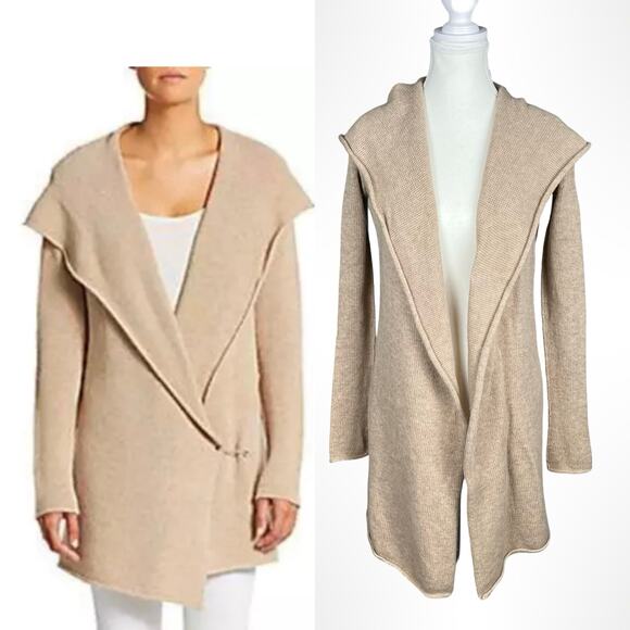 Vince | Sweaters | Vince Tan Merino Yakwool Hood Cardigan Sweater ...